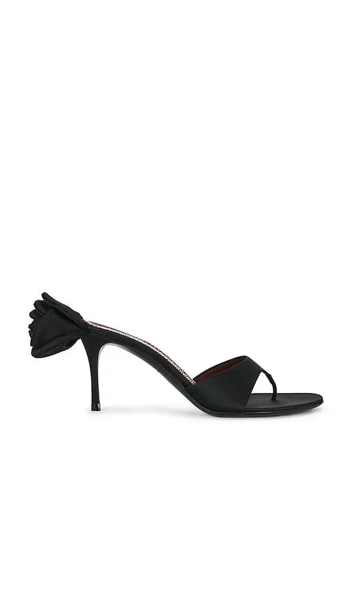 Magda Butrym Satin Flower Detail Stiletto Heeled Sandals