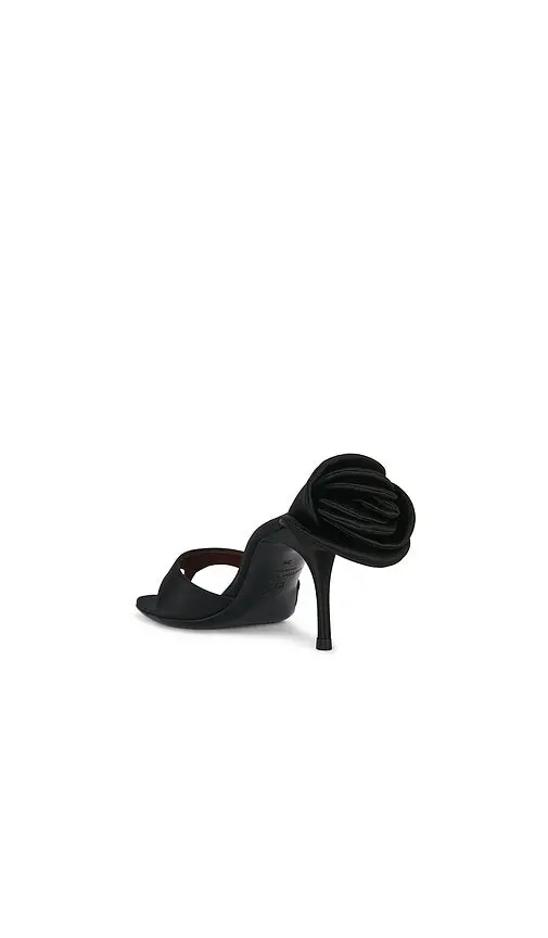 Magda Butrym Satin Flower Detail Stiletto Heeled Sandals