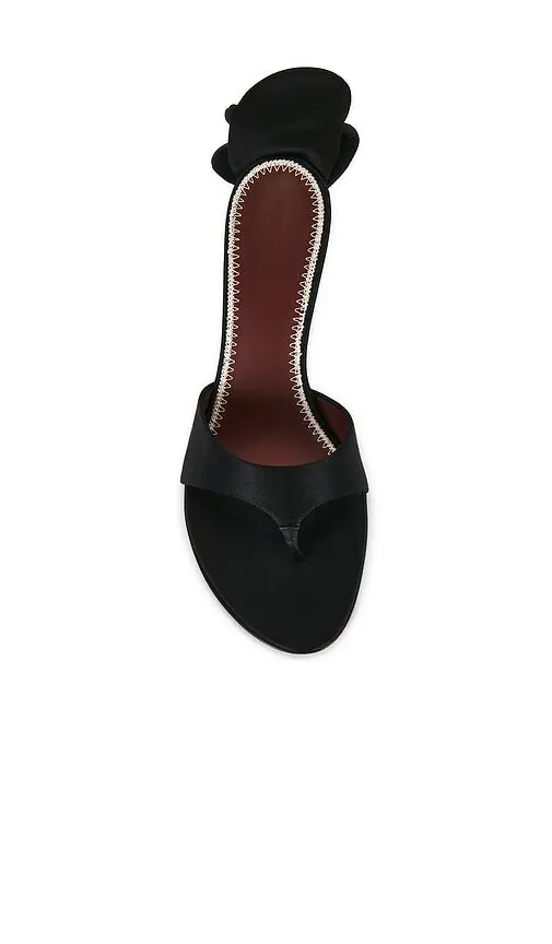 Magda Butrym Satin Flower Detail Stiletto Heeled Sandals