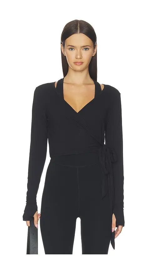 Splits59 Bella Ariweight Lite Wrap Top In . Also - Black