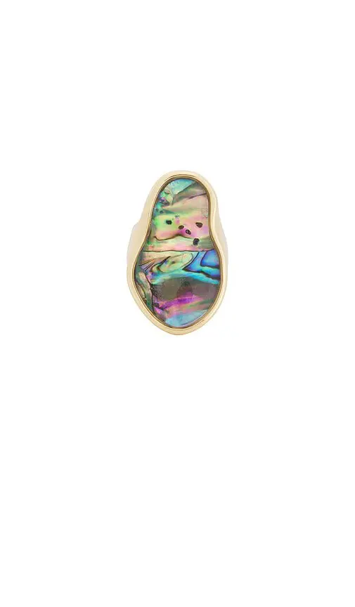 Ettika Abalone Hidden Gem Ring In . Also - Metallic Gold