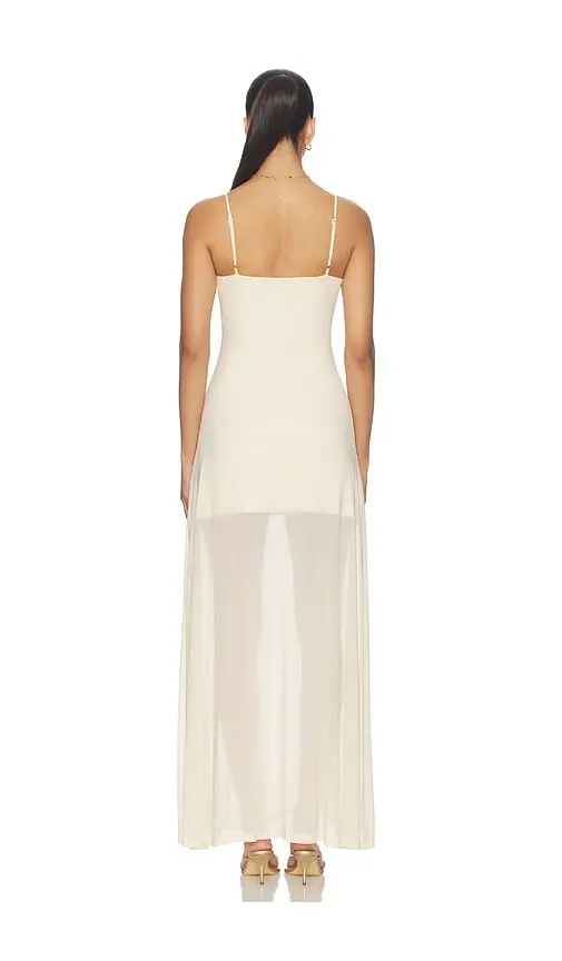 SNDYS. Alessandra Mesh Maxi Dress In . Also