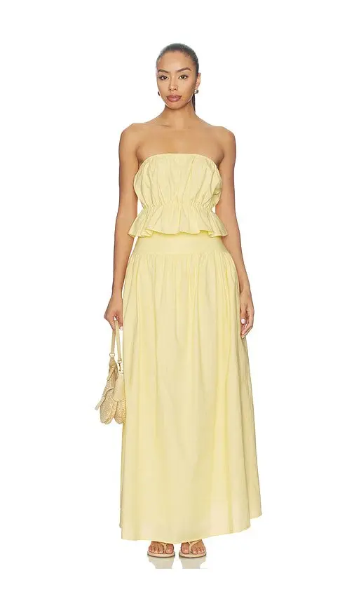 SNDYS. Nesa Strapless Top - Yellow
