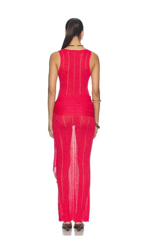 Superdown Macie Drape Maxi Dress In . Also