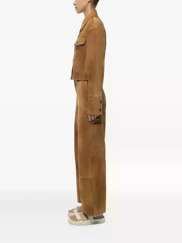 Simkhai Bates Suede Straight-leg Trousers