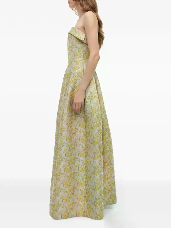 Simkhai Octavia Strapless Jacquard Maxi Dress