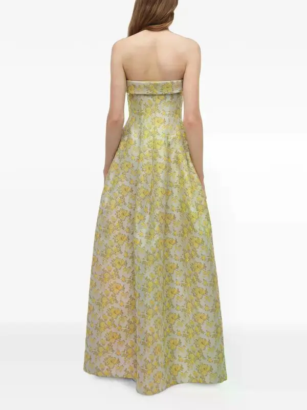 Simkhai Octavia Strapless Jacquard Maxi Dress