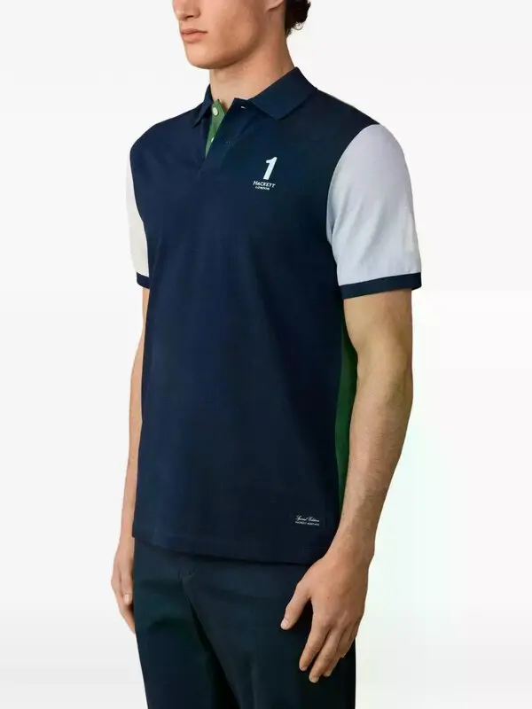 HACKETT LONDON Heritage Colour-block Polo Shirt