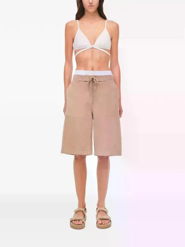 Simkhai Whitaker Leather Shorts