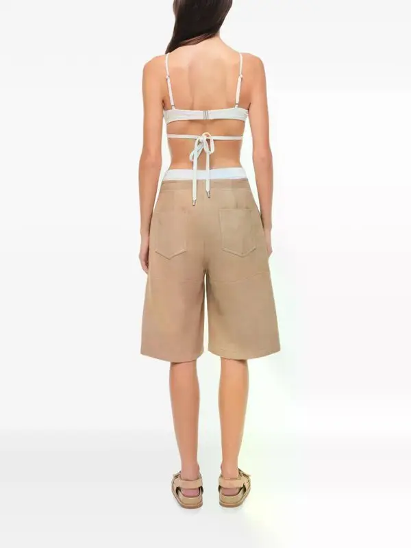 Simkhai Whitaker Leather Shorts