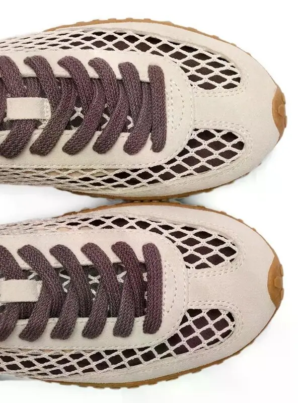HOFF Bridge Fishnet Mesh-panelled Suede Sneakers