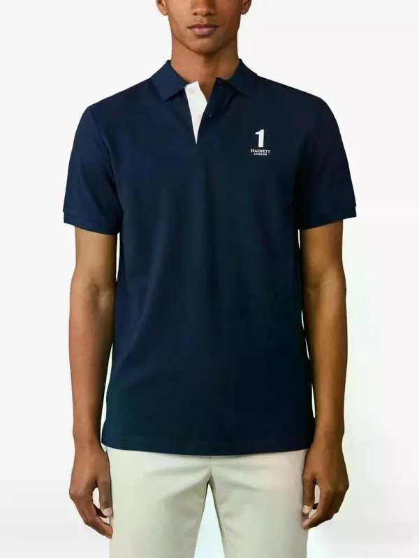 HACKETT LONDON Logo-print Polo Shirt - Blue