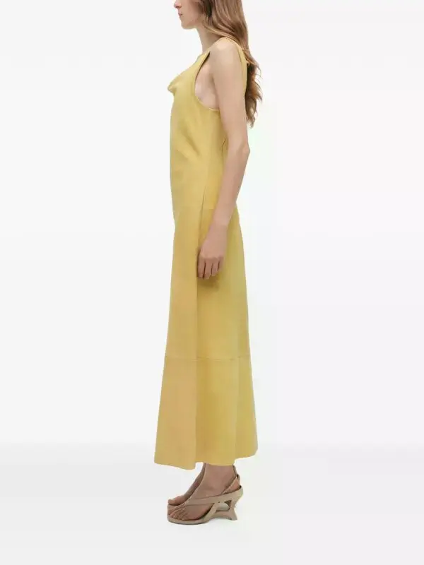 Simkhai Bridger Cowl-neck Suede Midi Dress