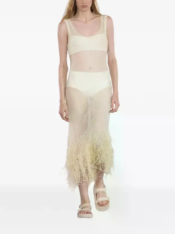 Simkhai Irisa Sequin-embellished Midi Dress - Neutrals