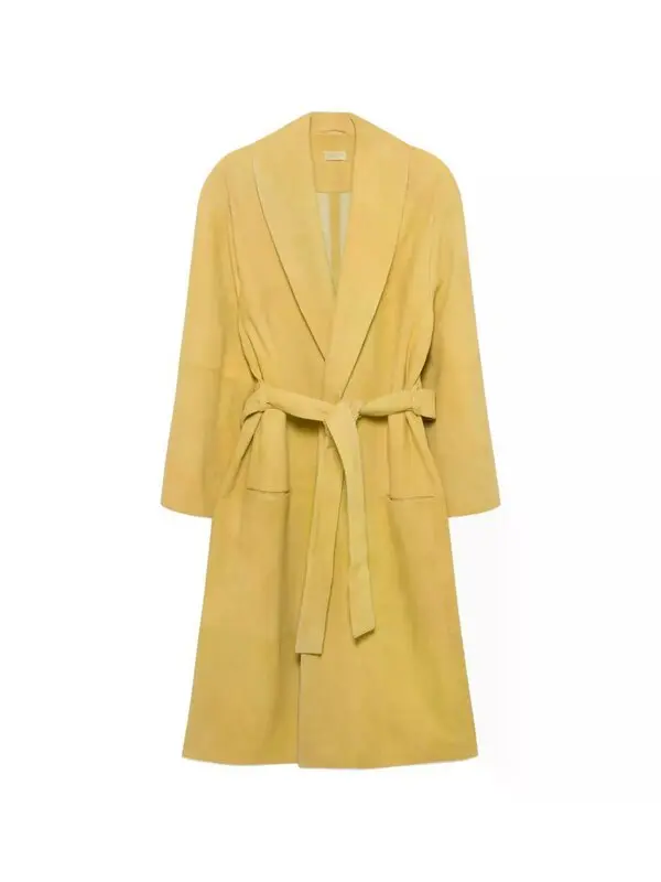 Simkhai Enola Suede Coat - Yellow