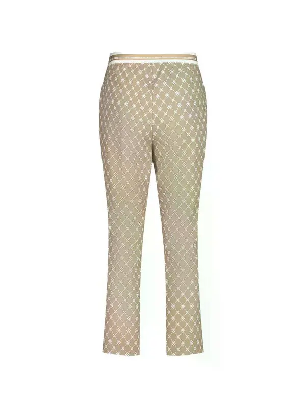 BETTY BARCLAY Monogram-print Elasticated-waistband Trousers