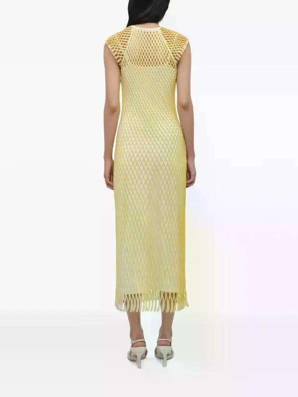 Simkhai Faylen Open-knit Fringed Midi Dress