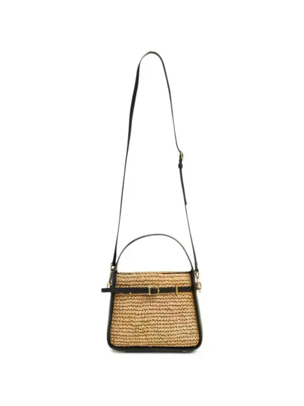 Simkhai Mini Cleo Raffia Tote Bag - Black