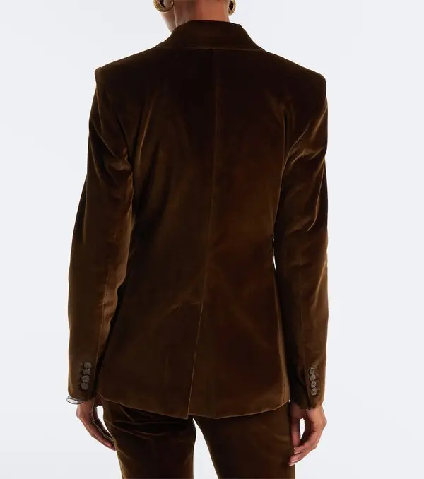 Etro Double-breasted Cotton Velvet Blazer