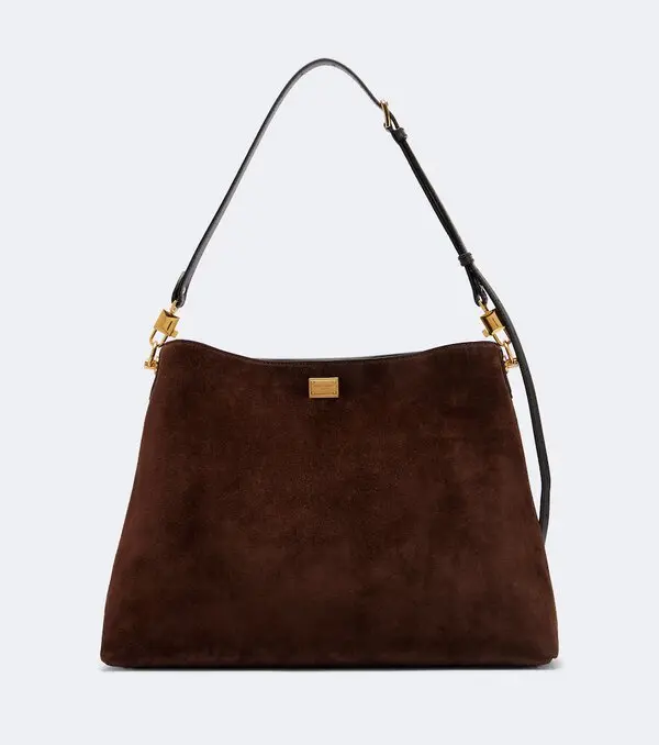 Dolce & Gabbana Vittoria Large Suede Shoulder Bag