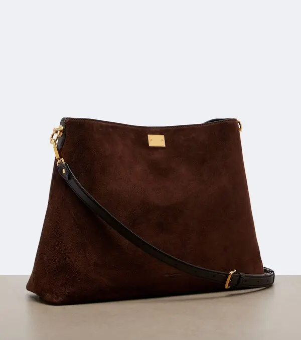 Dolce & Gabbana Vittoria Large Suede Shoulder Bag