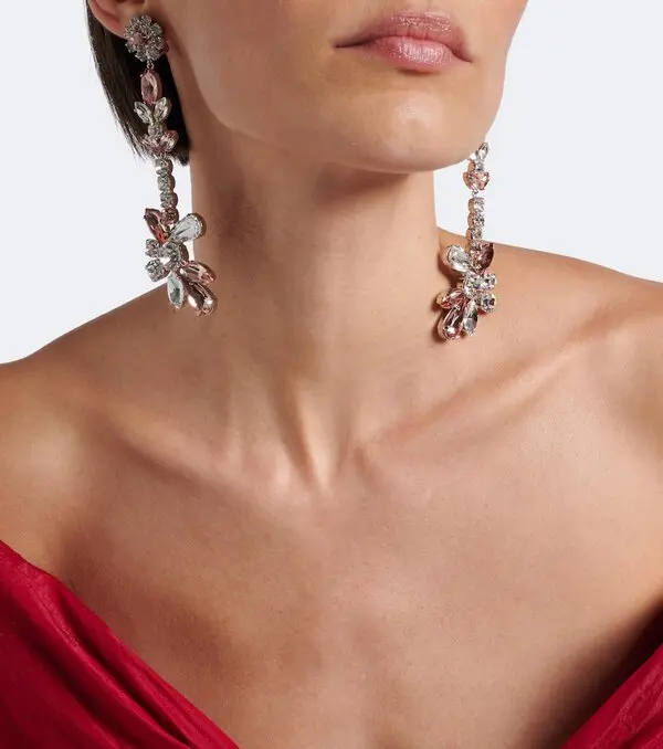 Erdem Crystal-embellished Drop Earrings