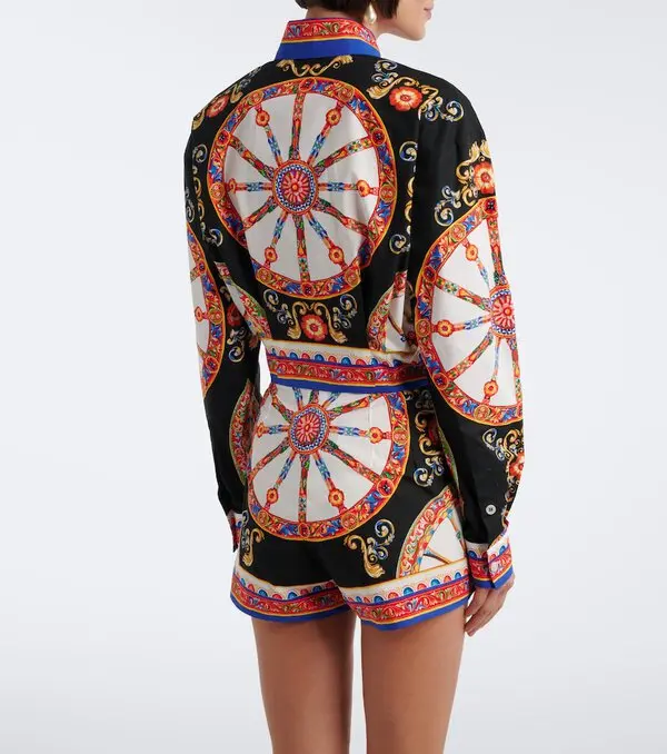 Dolce & Gabbana Carretto Cropped Cotton Shirt