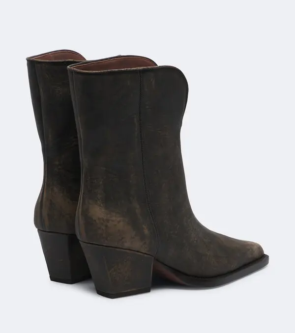 Paris Texas Jane Leather Cowboy Boots