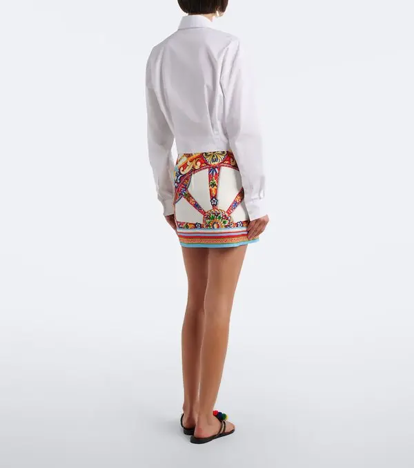 Dolce & Gabbana Carretto Cotton-blend Miniskirt