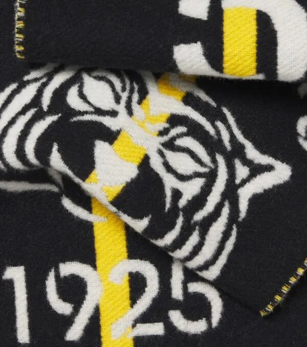 Fendi Reversible Jacquard Wool And Cashmere Scarf