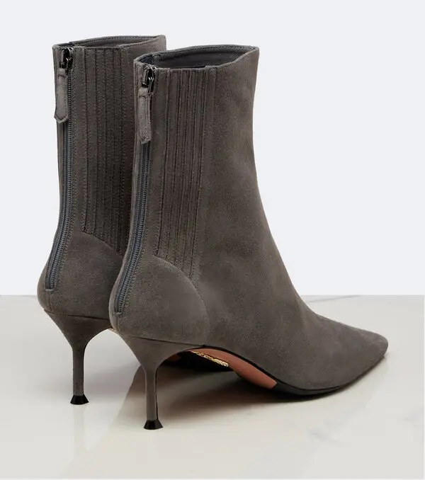 AQUAZZURA Saint Honore Suede Ankle Boots
