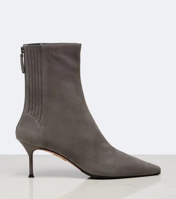 AQUAZZURA Saint Honore Suede Ankle Boots