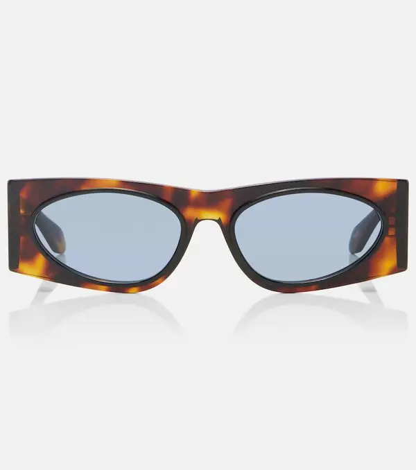 Alaïa Logo Lettering Cat-eye Sunglasses - Brown