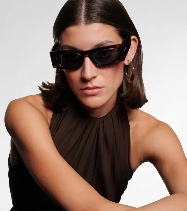 Alaïa Logo Lettering Cat-eye Sunglasses