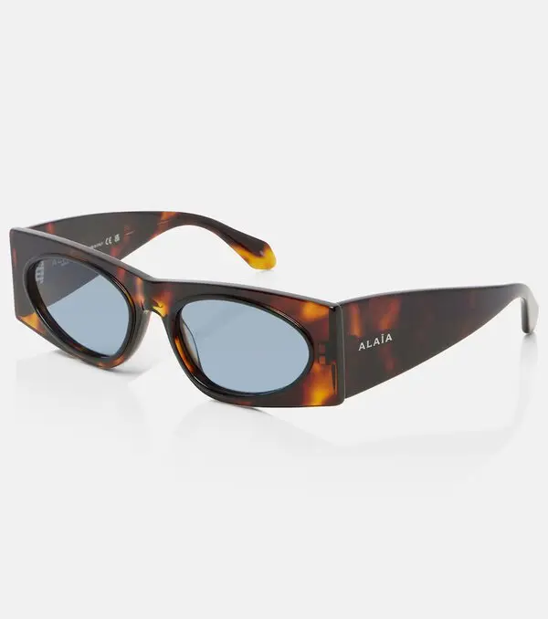 Alaïa Logo Lettering Cat-eye Sunglasses