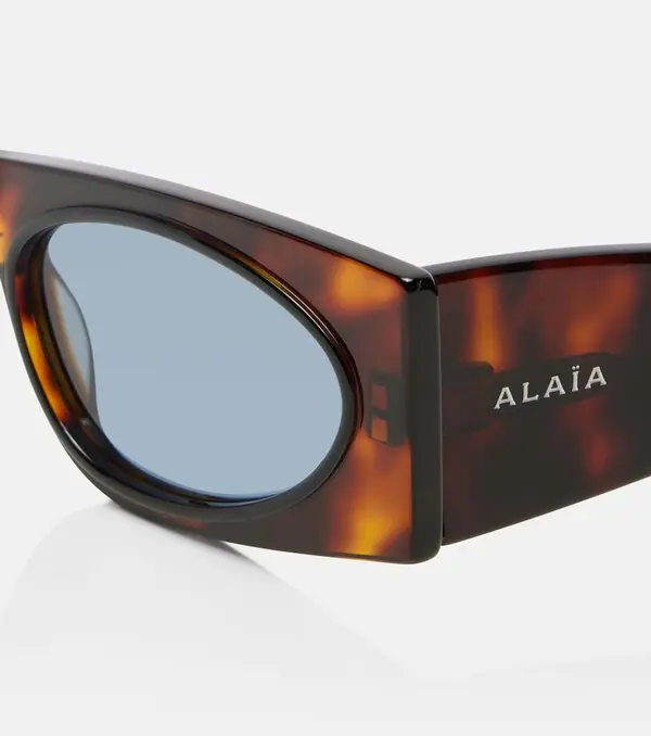 Alaïa Logo Lettering Cat-eye Sunglasses