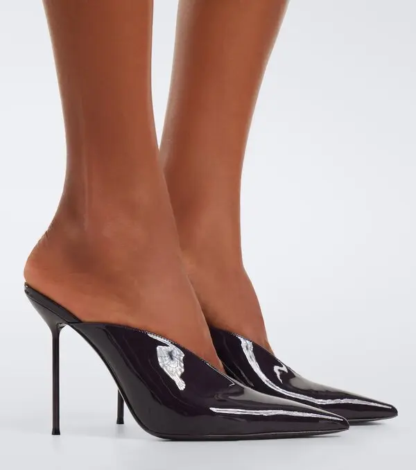 Paris Texas Lidia Patent Leather Mules - Purple