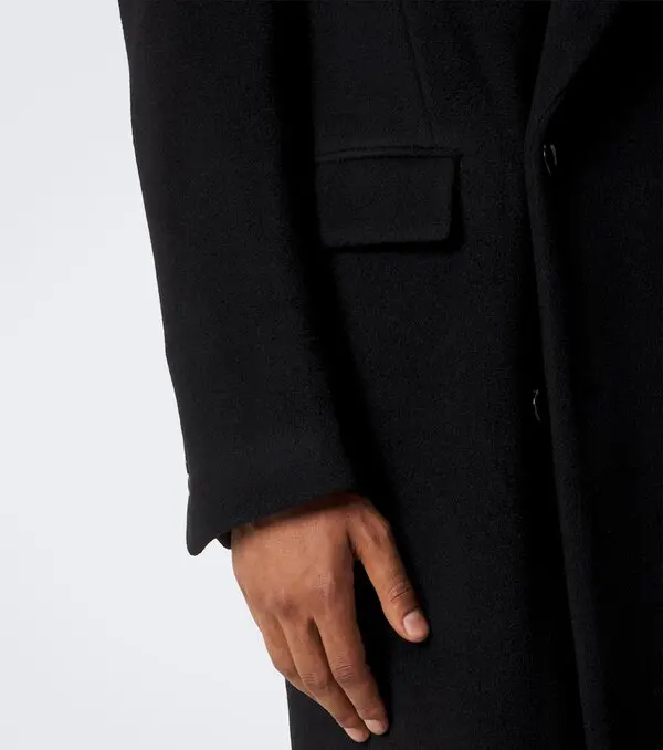 LARDINI Double-breasted Virgin Wool Coat