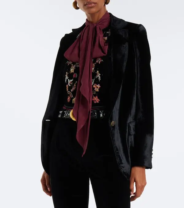 Etro Beaded Velvet Vest