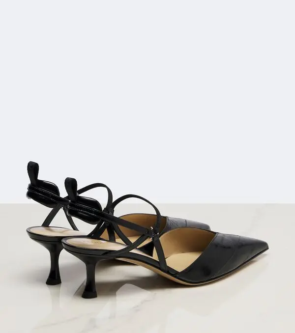 Fendi Very Colibri Leather Slingback Pumps