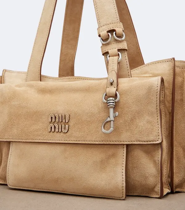 Miu Miu Utilitaire Suede Shoulder Bag