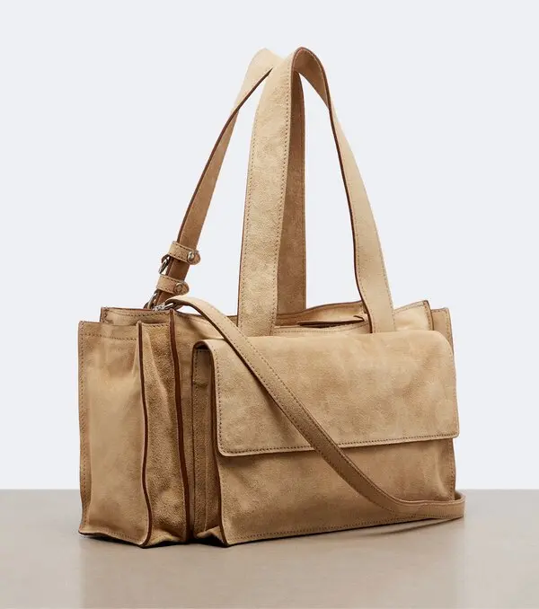Miu Miu Utilitaire Suede Shoulder Bag