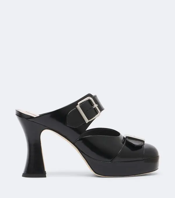 Simone Rocha Buckle Sculpt Leather Mules