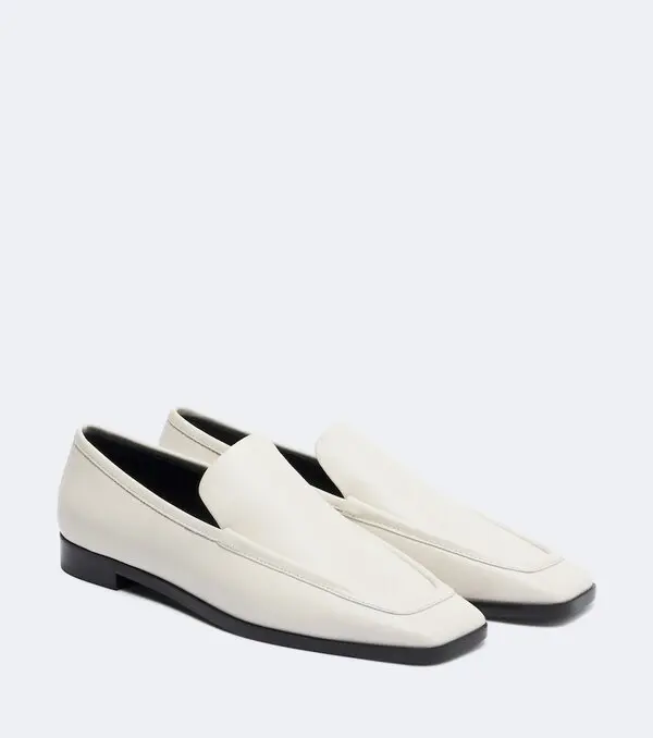 A.emery Lane Leather Loafers - White