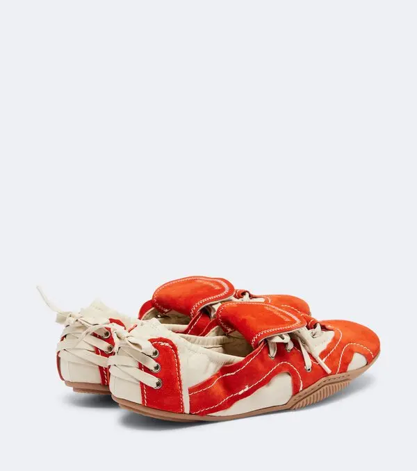 Acne Studios Bilaria Leather And Suede Sneakers
