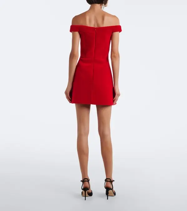 David Koma Off-shoulder Velvet Minidress