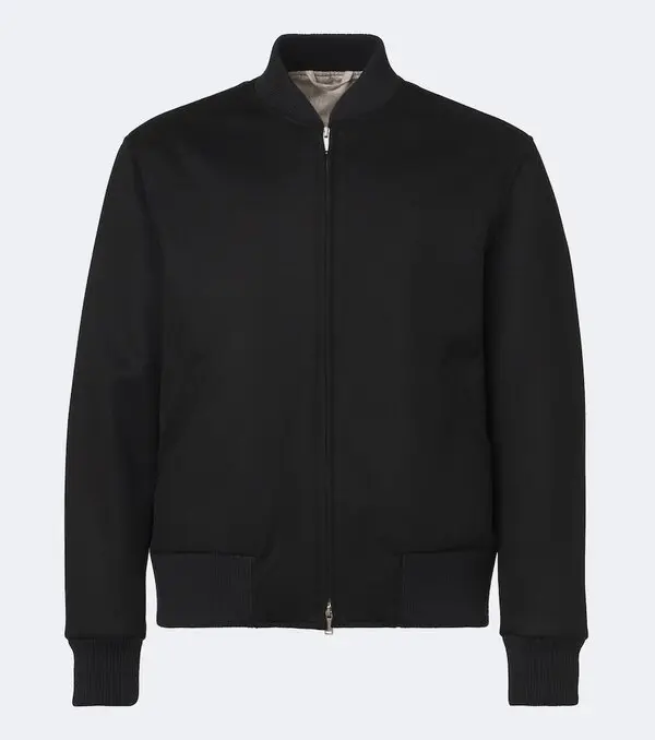LARDINI Virgin Wool Bomber Jacket