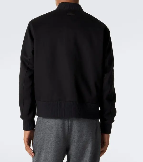 LARDINI Virgin Wool Bomber Jacket