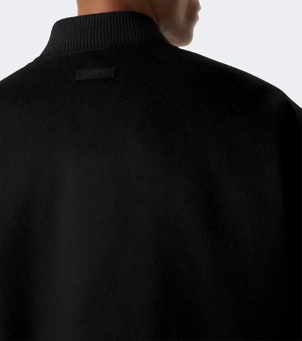 LARDINI Virgin Wool Bomber Jacket
