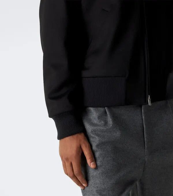 LARDINI Virgin Wool Bomber Jacket
